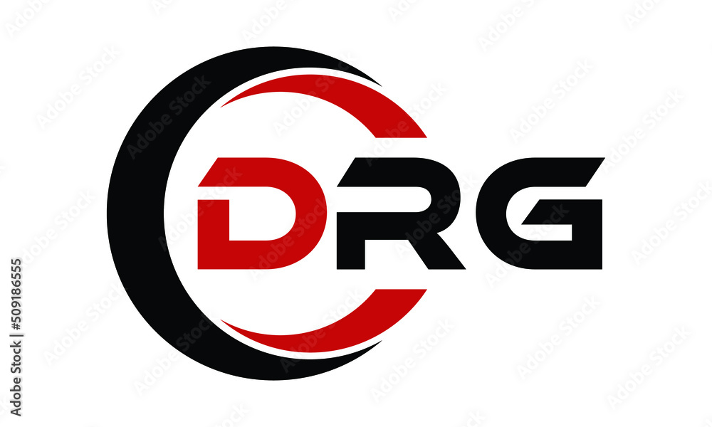 DRG swoosh three letter logo design vector template | monogram logo ...