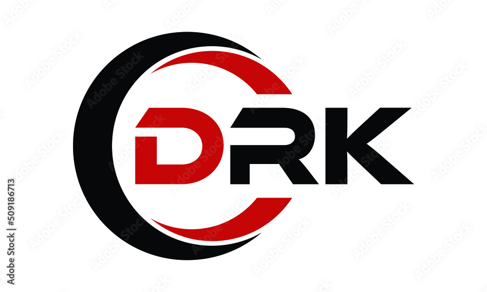 DRK swoosh three letter logo design vector template | monogram logo ...