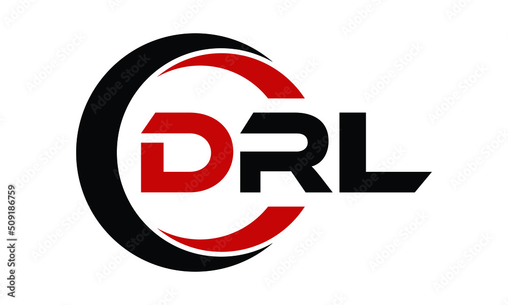 DRL swoosh three letter logo design vector template | monogram logo ...