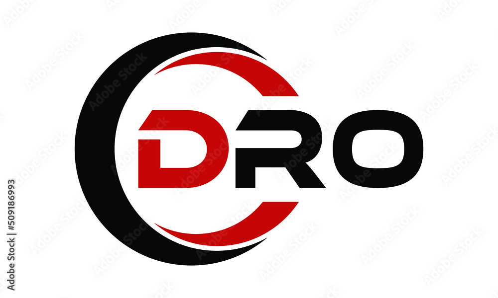 DRO swoosh three letter logo design vector template | monogram logo ...
