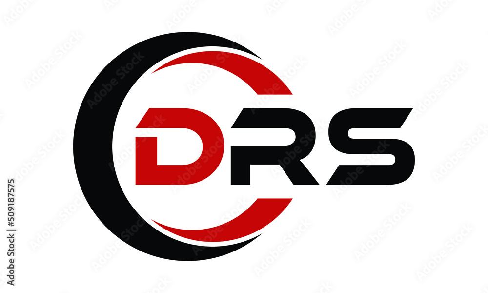 DRS swoosh three letter logo design vector template | monogram logo ...