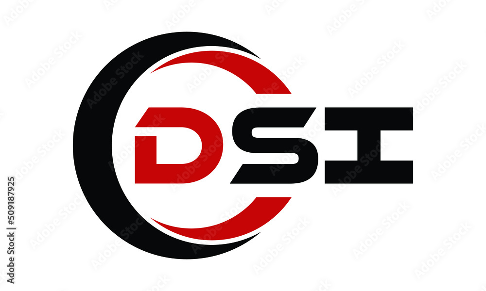 DSI swoosh three letter logo design vector template | monogram logo ...