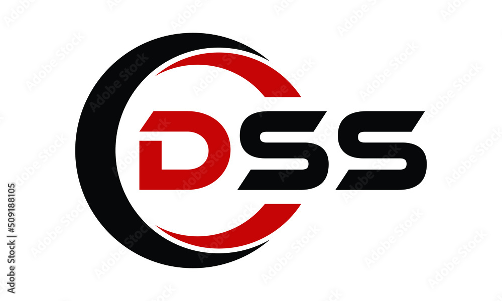 DSS swoosh three letter logo design vector template | monogram logo ...