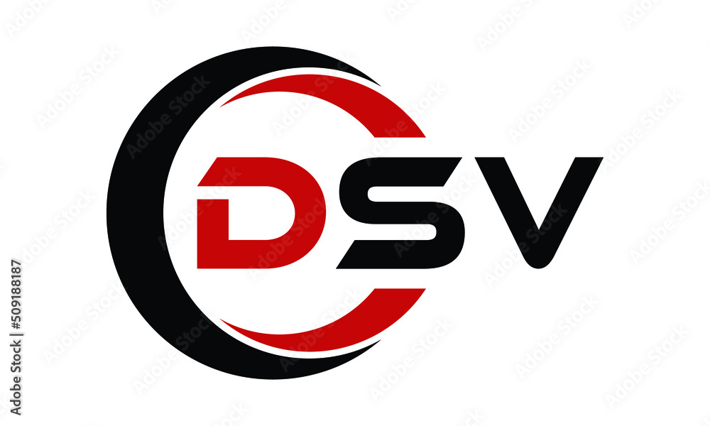 DSV swoosh three letter logo design vector template | monogram logo ...