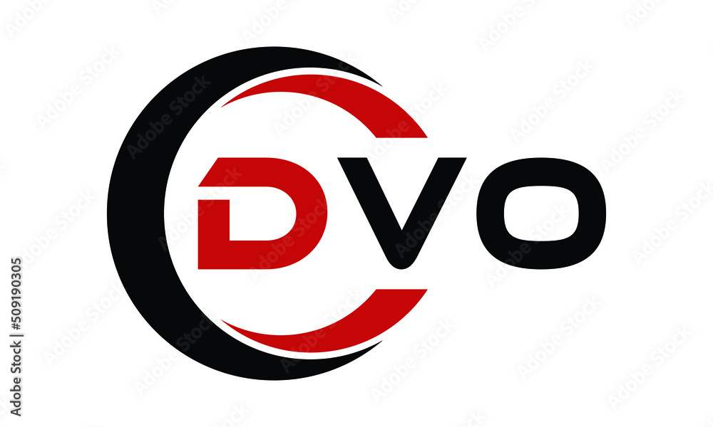 DVO swoosh three letter logo design vector template | monogram logo ...