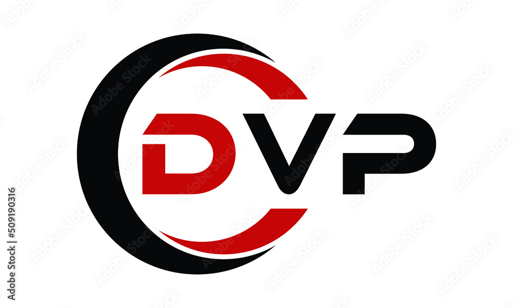 DVP swoosh three letter logo design vector template | monogram logo | abstract logo | wordmark ...