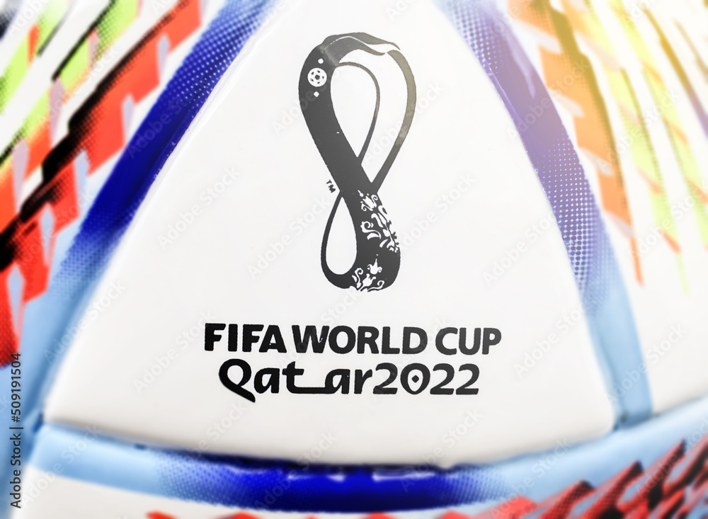 Close-up of Al Rihla, the official match ball of FIFA World Cup 2022 ...