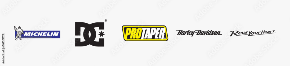 Stockvector Pro Taper Logo, DC Shoes Logo, Harley-Davidson Logo ...