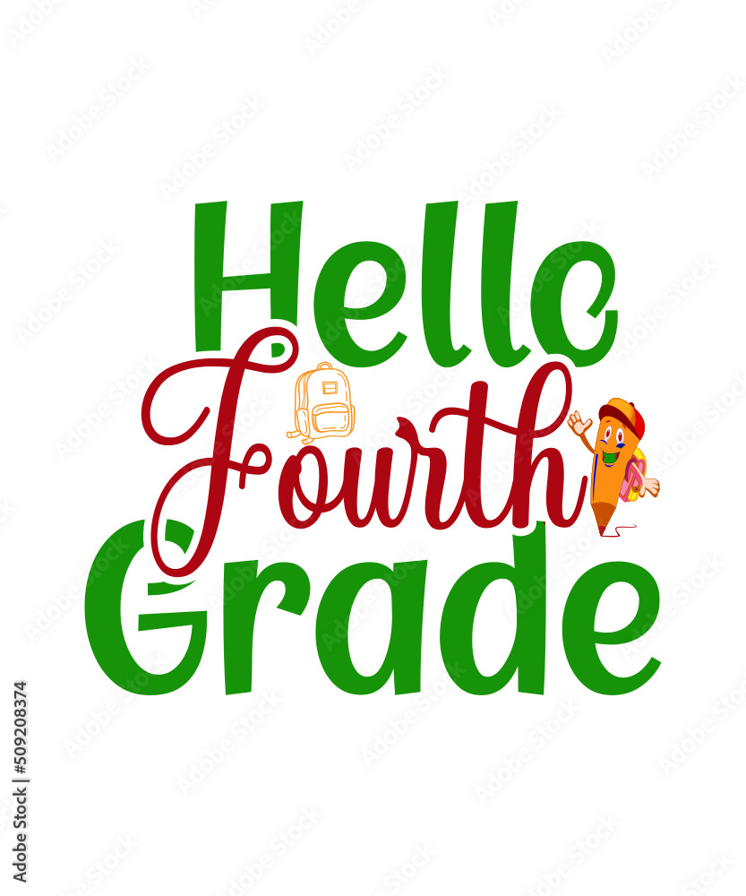 Back to School Svg Bundle, Hello Grade Svg, First Day of School Svg ...
