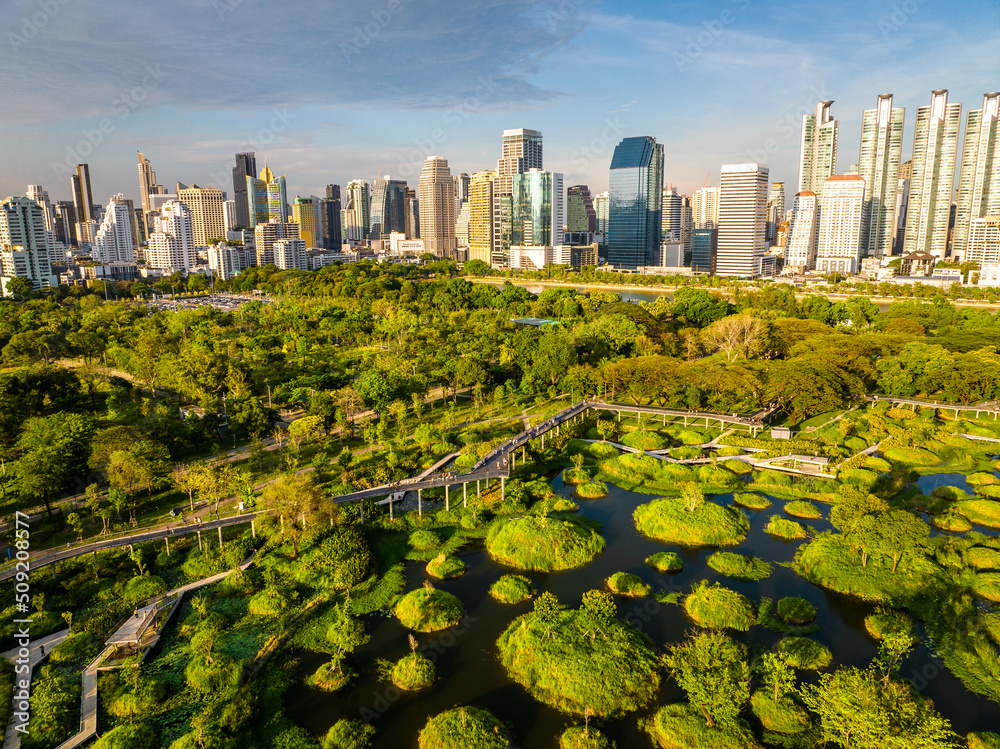 Benjakitti Park or Benchakitti forest park new design walkway in ... Benjakitti Park or Benchakitti forest park new design walkway in ...
