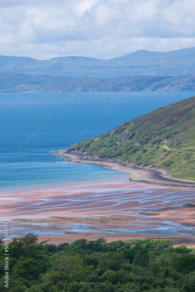 Applecross Bay, photographed from the Bealach Na Ba pass through the ...