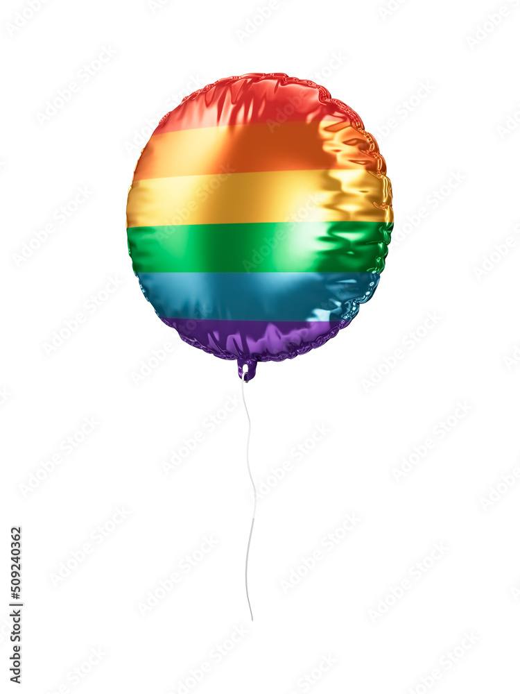 3d rendering of balloon with lgbtqia+ pride flag colors Stock ...