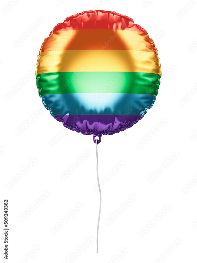 3d rendering of balloon with lgbtqia+ pride flag colors Stock ...