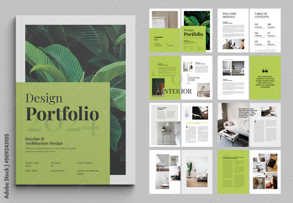 Portfolio Brochure Layout Stock Template Adobe Stock