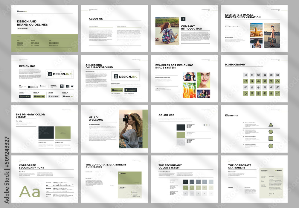 Brand Guidelines Layout Stock Template | Adobe Stock