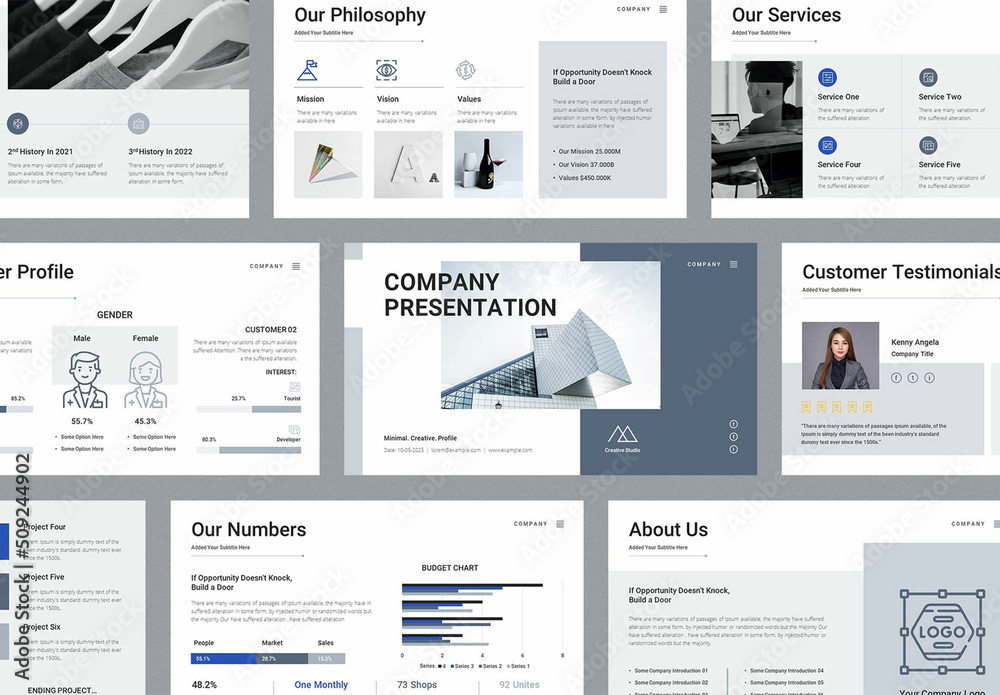 Company Profile Presentation Stock Template | Adobe Stock