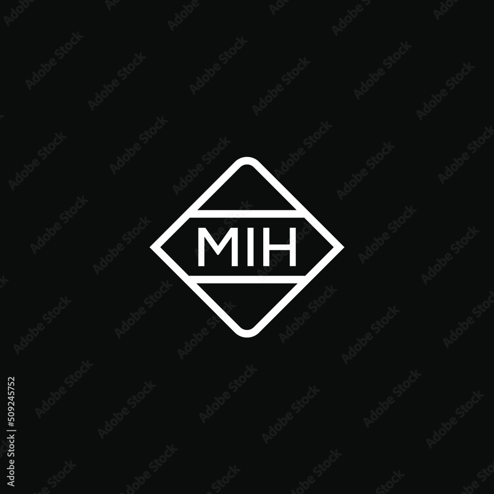 MIH 3 letter design for logo and icon.MIH monogram logo.vector ...
