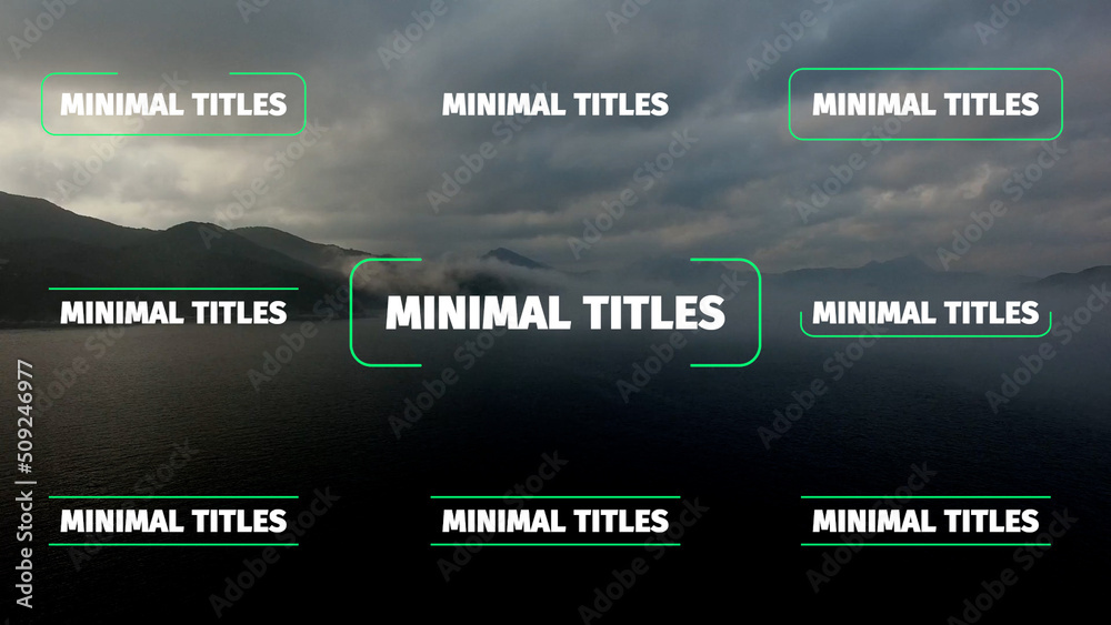 Elegant Minimal Line Titles Stock Template | Adobe Stock