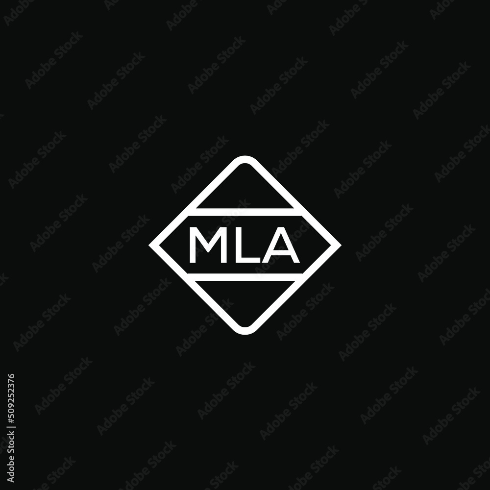 MLA 3 letter design for logo and icon.MLA monogram logo.vector ...
