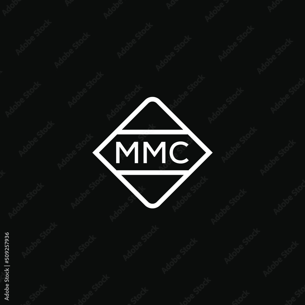 Mmc 3 Letter Design For Logo And Iconmmc Monogram Logovector Illustration With Black