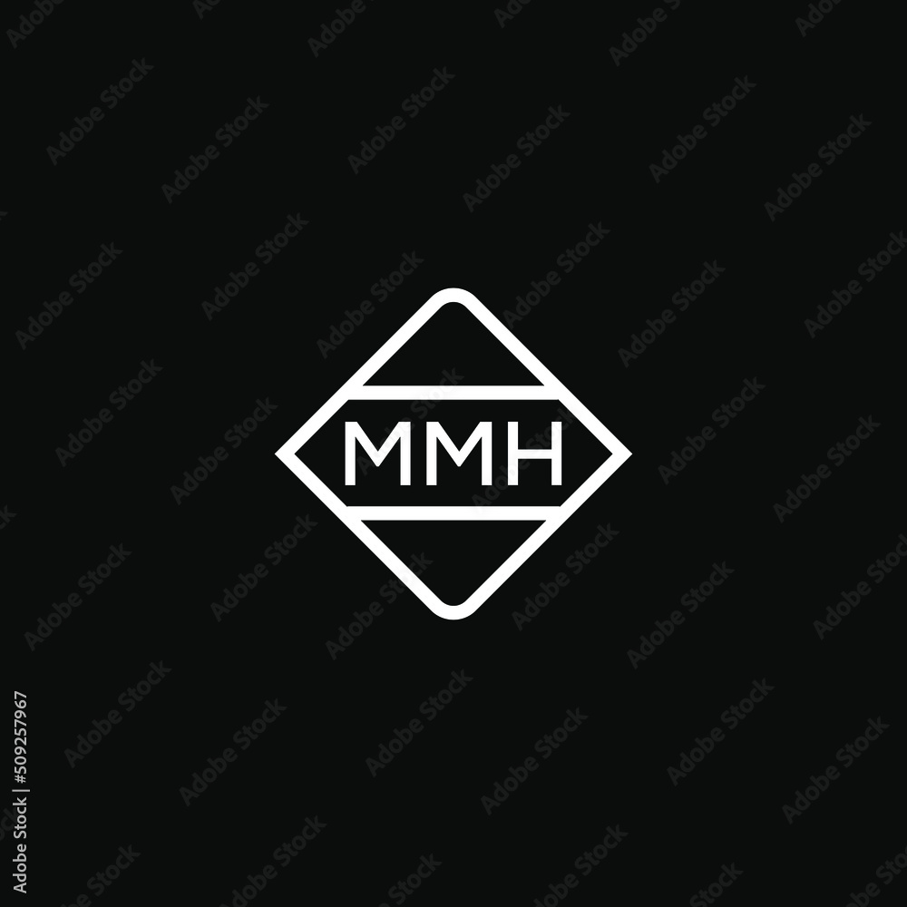 MMH 3 letter design for logo and icon.MMH monogram logo.vector ...