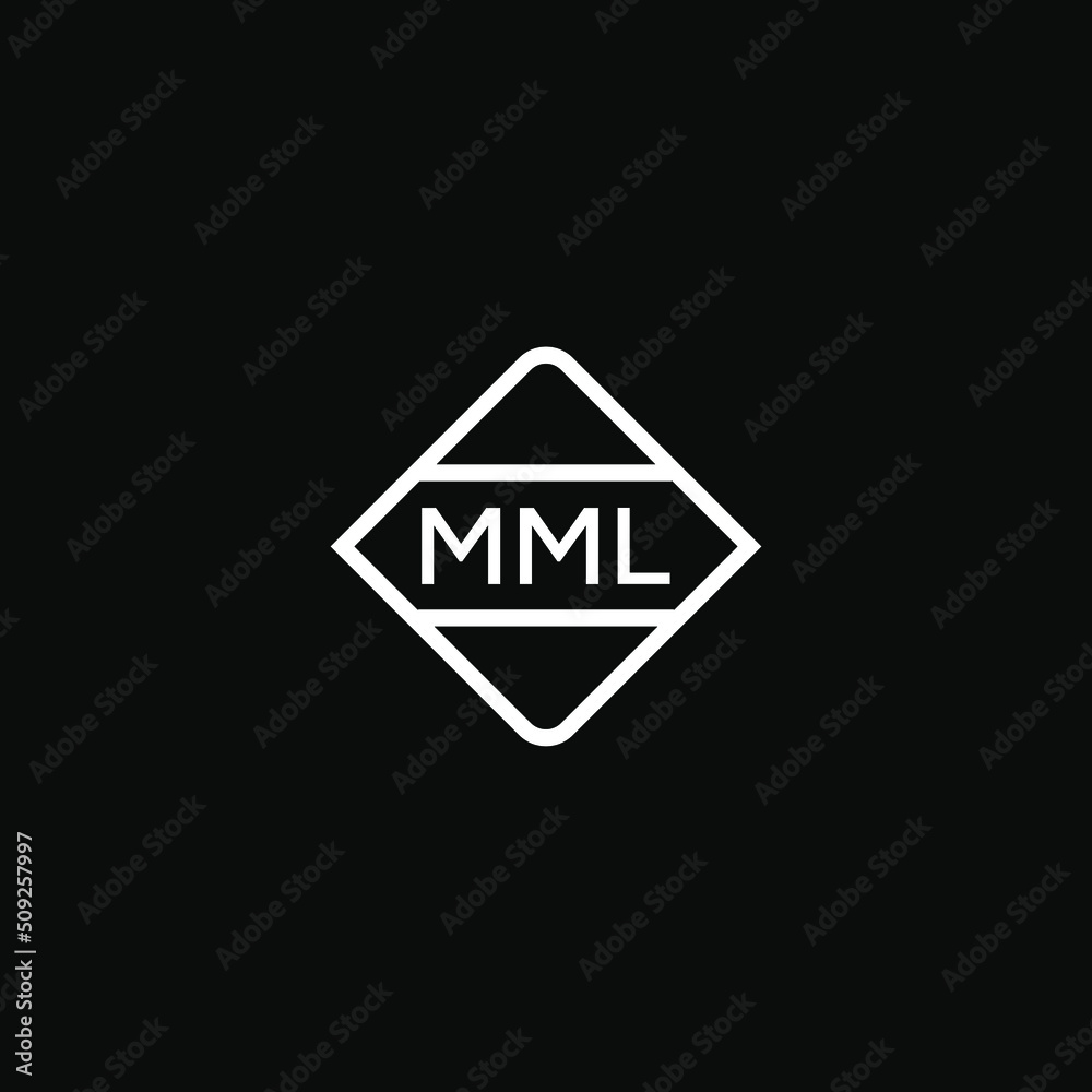 Vecteur Stock MML 3 letter design for logo and icon.MML monogram logo ...