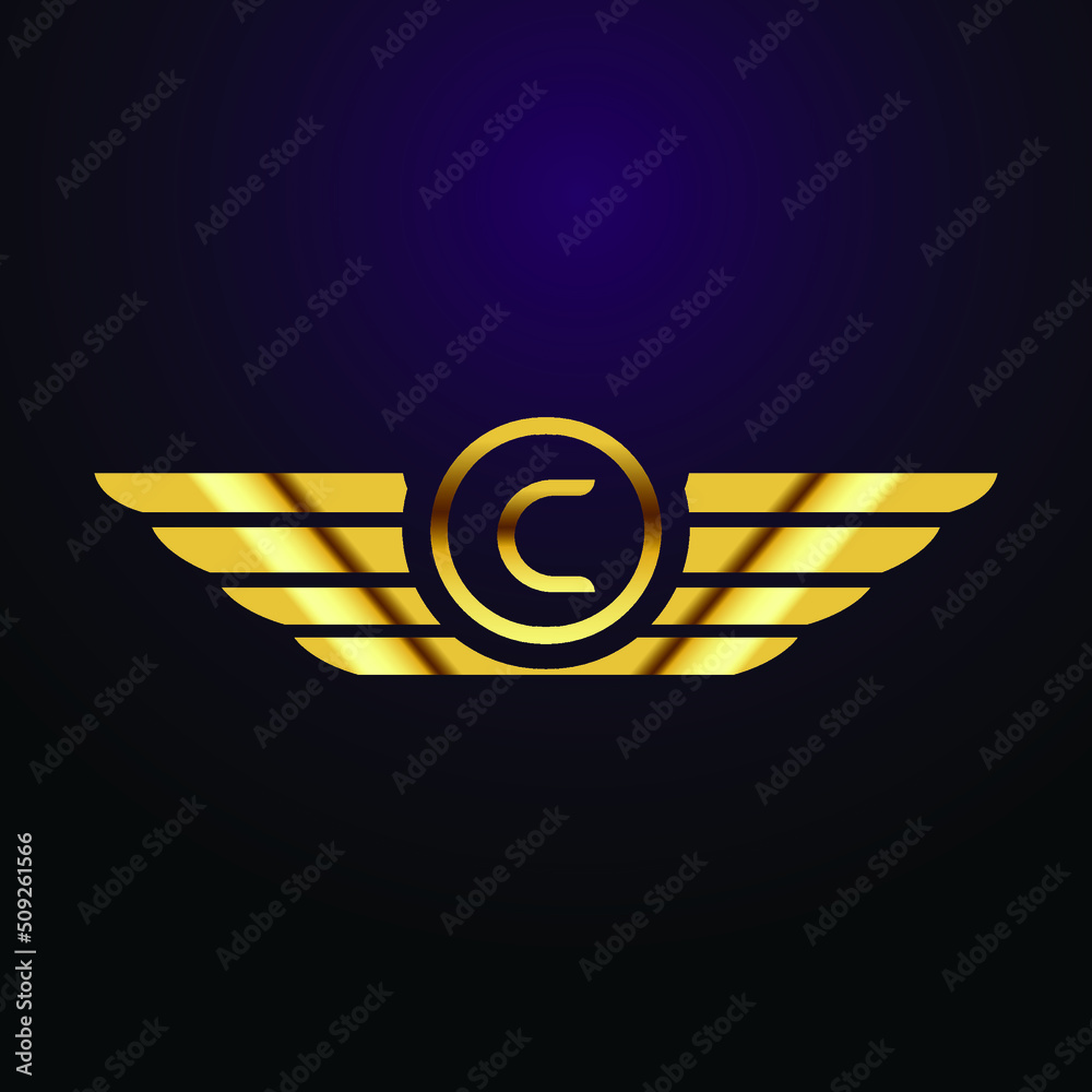 Premium luxury Vector elegant gold and font Letter C Template for company logo with monogram ...