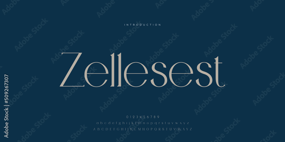 Royal, an elegant alphabet font and number. Premium uppercase fashion ...