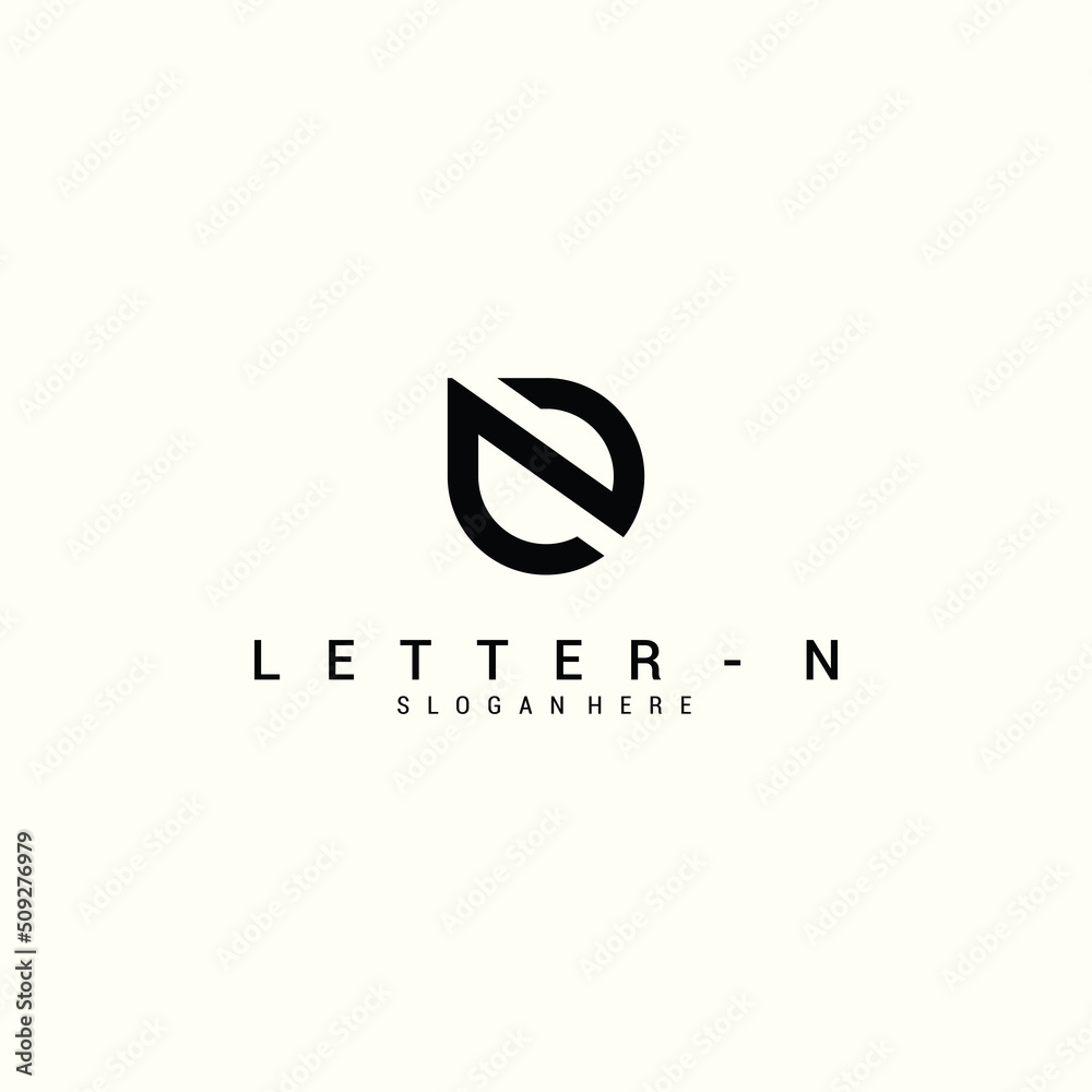 Initial logo n round premium vector premium vector Premium Vector Stock ...