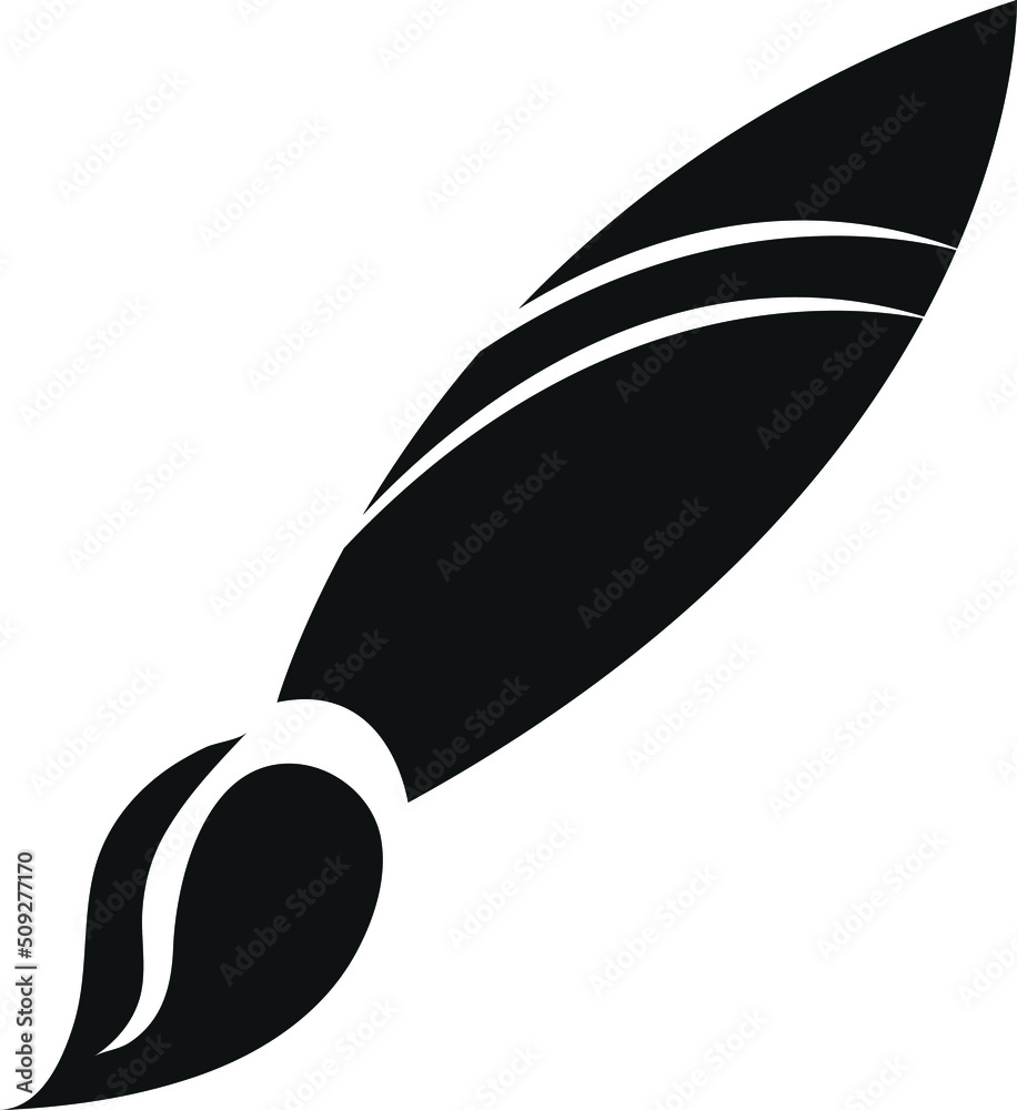 Art brush vector logo template on white background..eps Stock Vector ...
