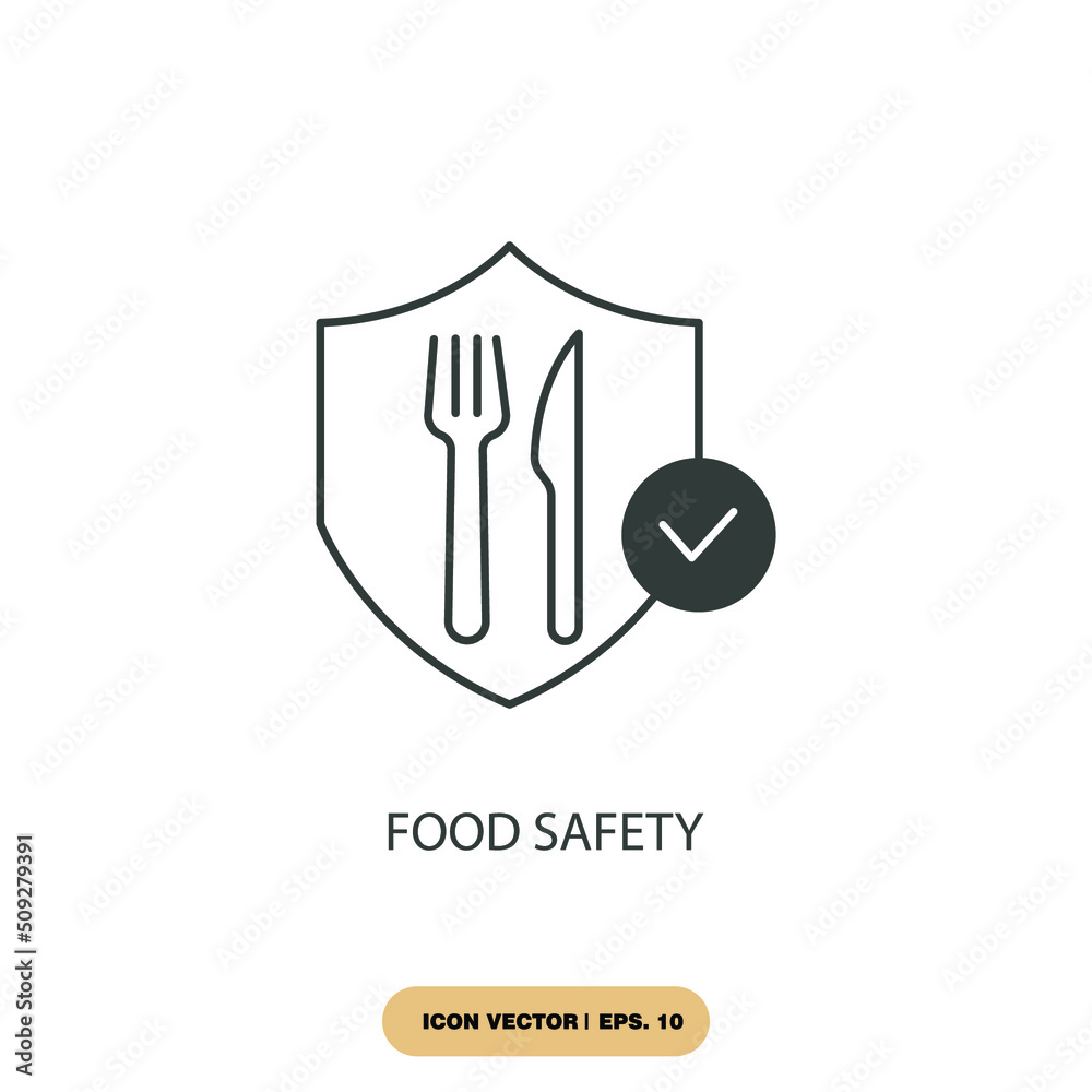 food safety icons symbol vector elements for infographic web Stock ...
