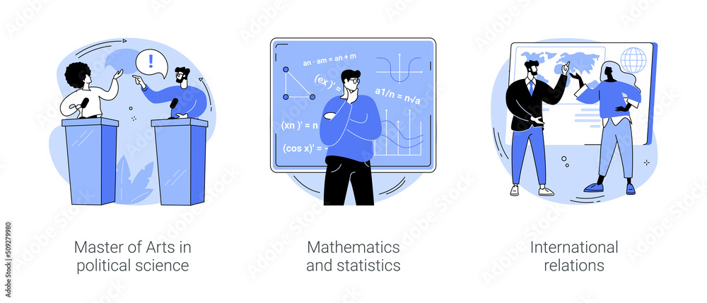 Social science isolated cartoon vector illustrations se Stock Vector ...