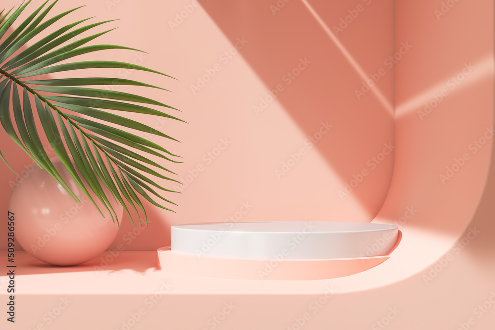 abstract geometric shape pastel color scene minimal, design for ...