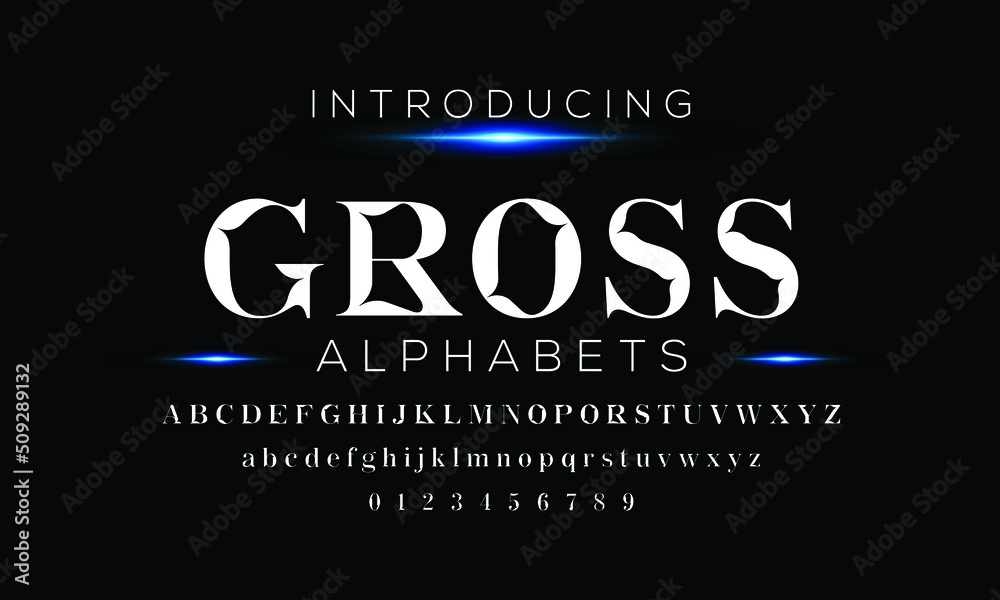 Modern GROSS alphabet letters font. Classic Lettering Minimal Fashion ...