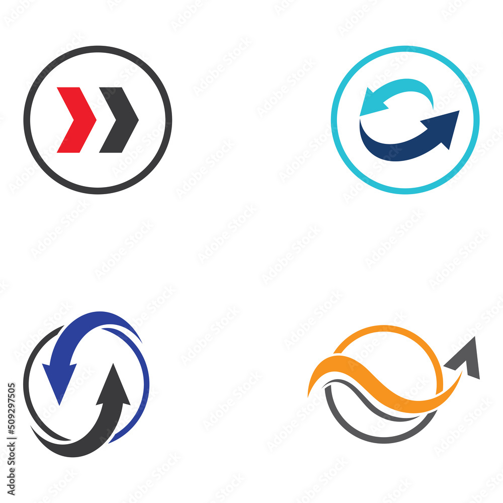 Logistics company vector logo, arrow icon logo, fast digital delivery ...