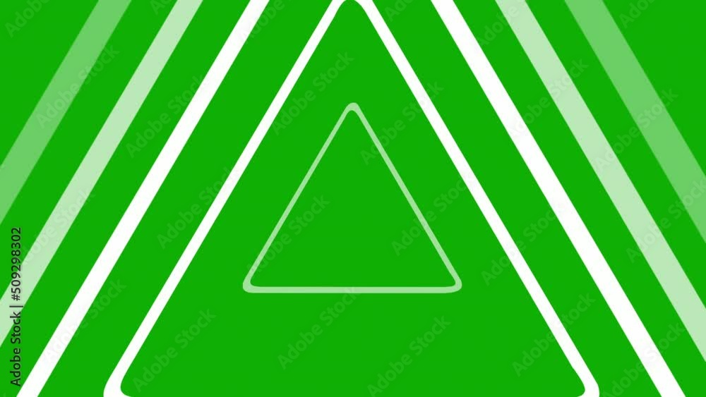 Expanding digital triangle shapes motion graphics with green screen ...