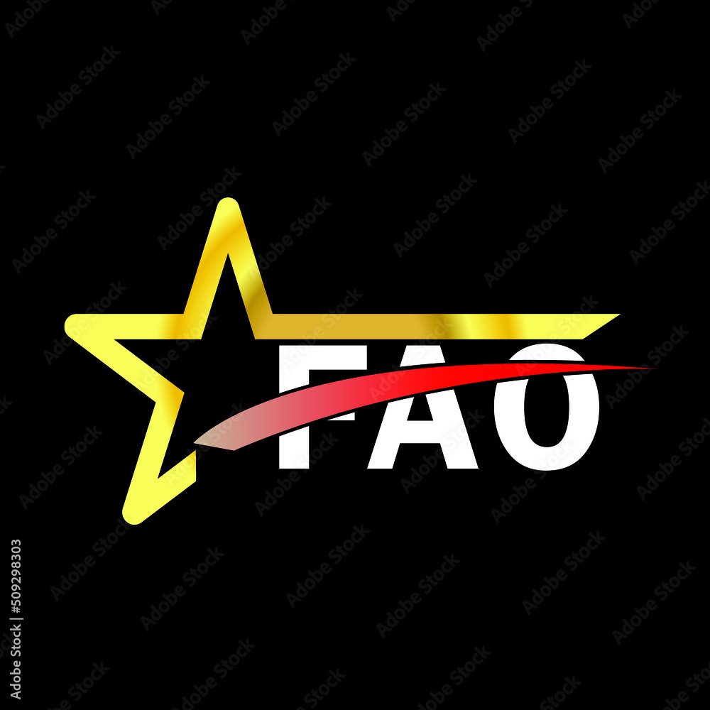 FAO letter logo design. FAO creative letter logo. simple and modern ...