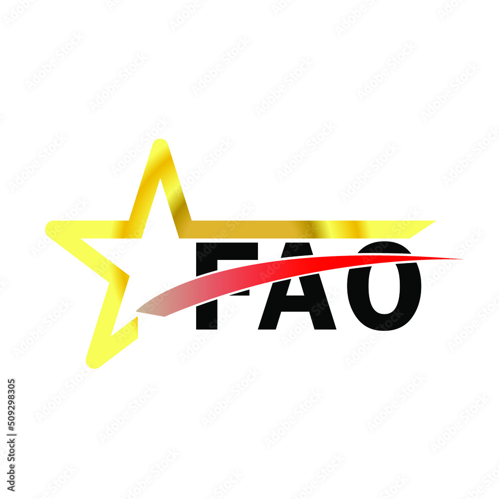FAO letter logo design. FAO creative letter logo. simple and modern ...