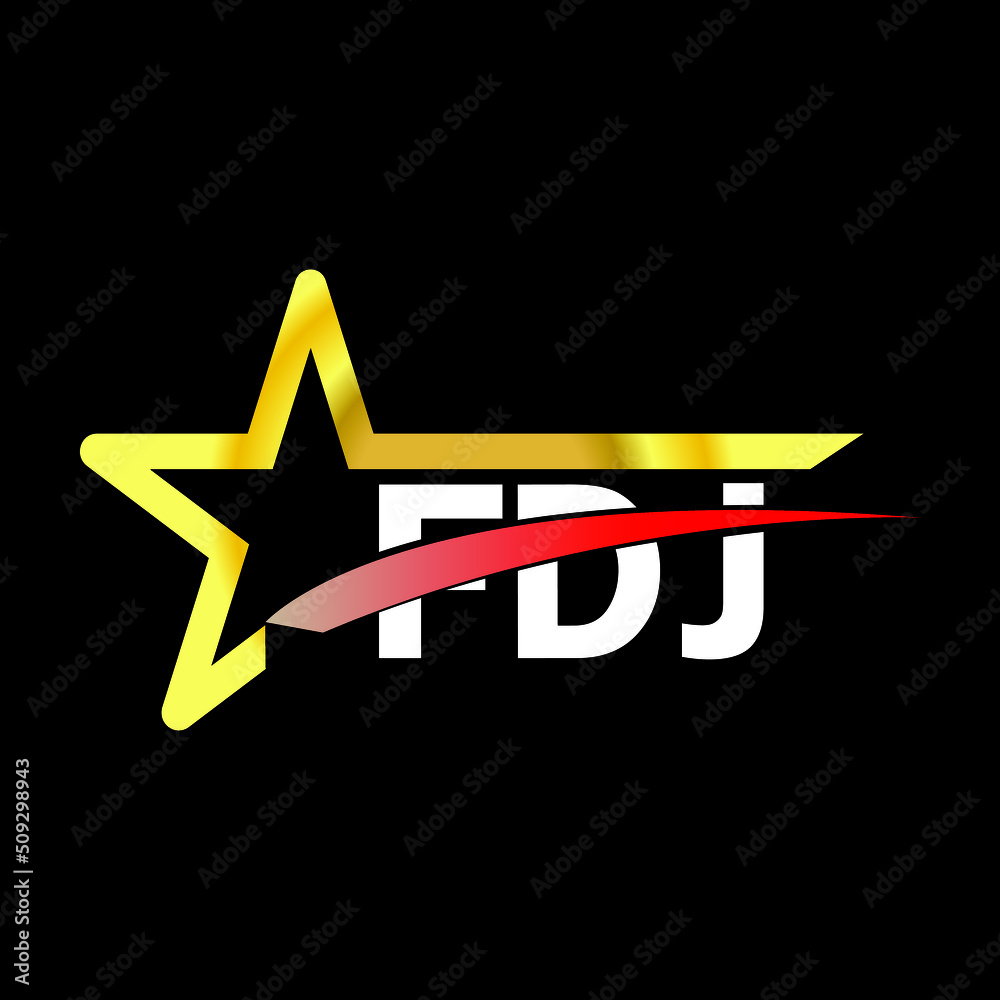 FDJ letter logo design. FDJ creative letter logo. simple and modern ...