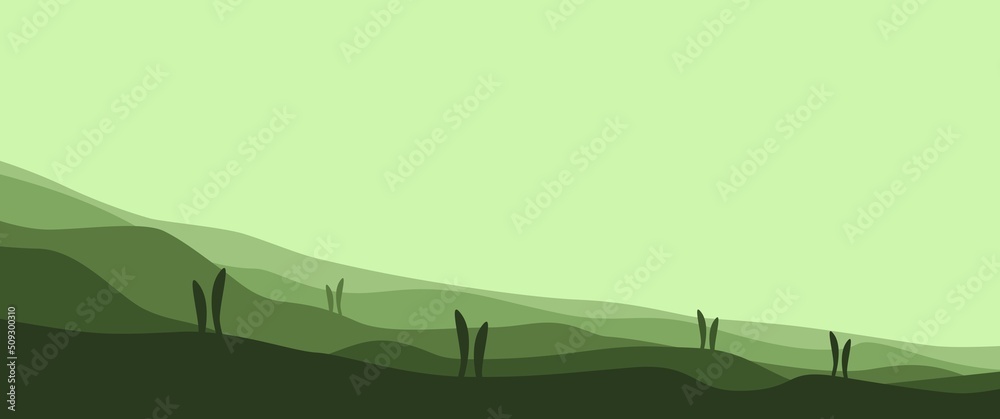 Nature theme landscape vector illustration can be used for background ...