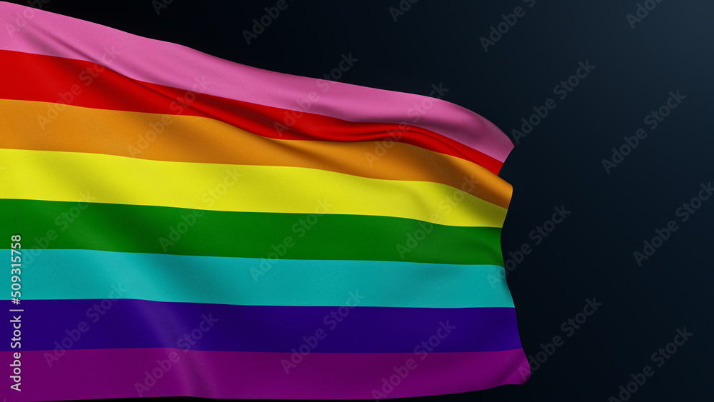Rainbow flag. LGBT pride. Gay Day. Diversity tolerance. Colorful ...