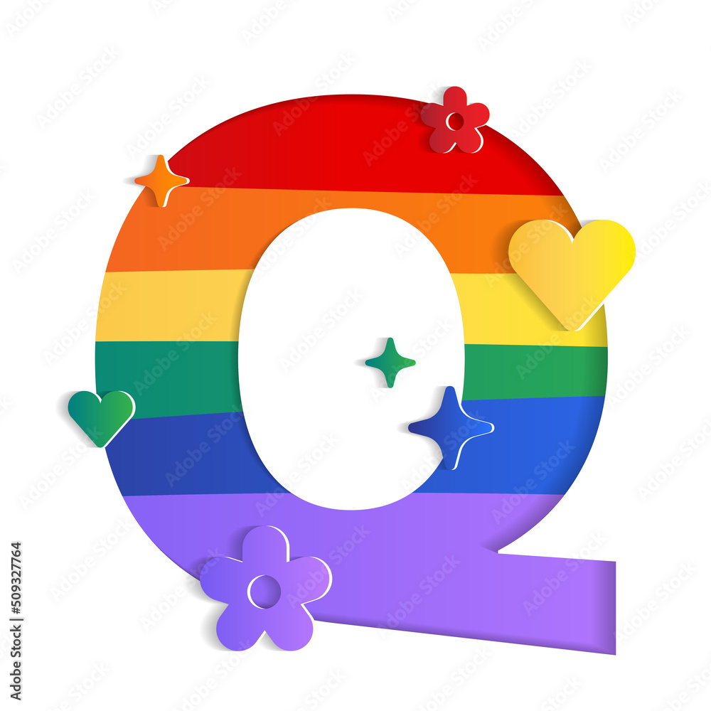 Q Alphabet Character Font Letter Abstract White Lively Flower Heart ...