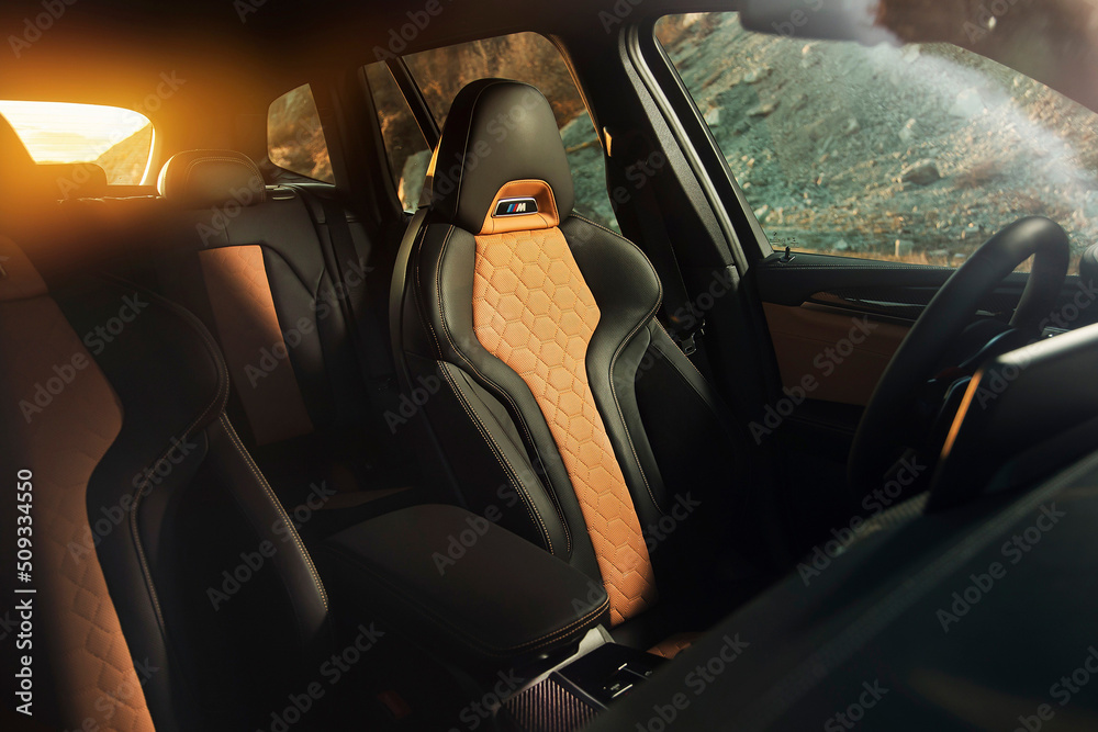 Munich, Germany - April 2022: new BMW X3M Competition interior and seat ...