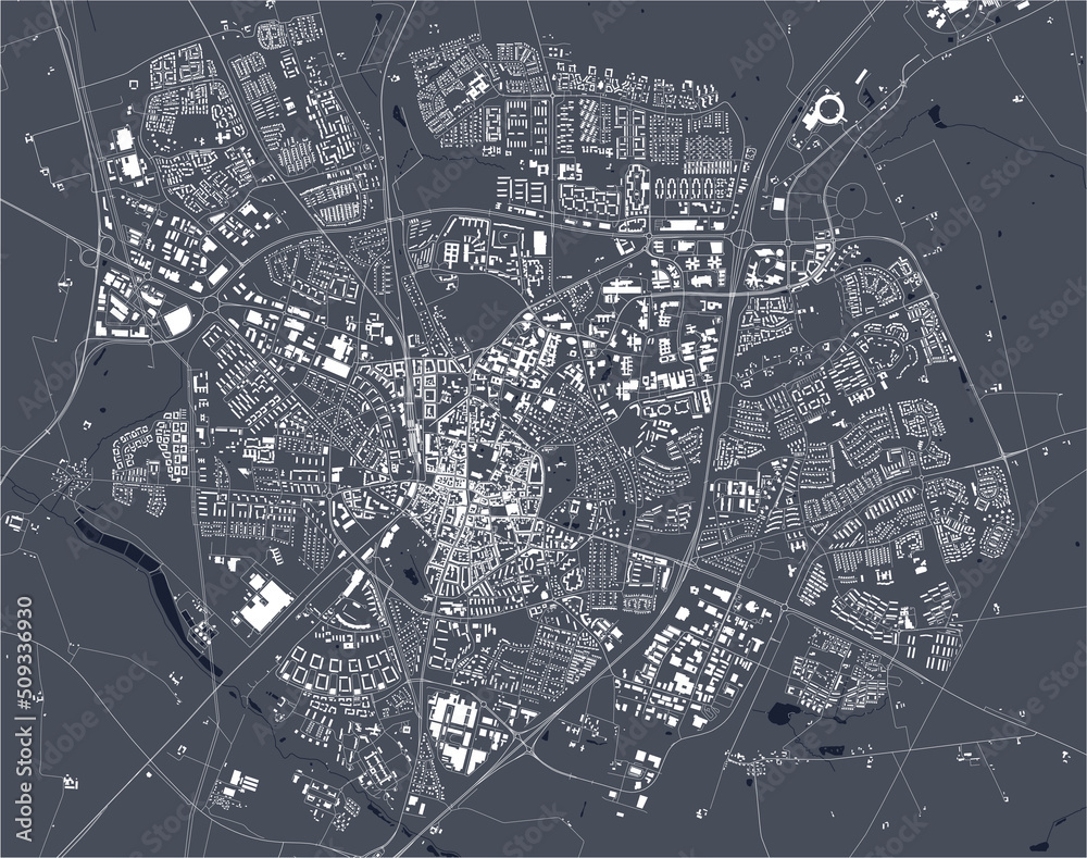 map of the city of Lund, Sweden Stock Vector | Adobe Stock