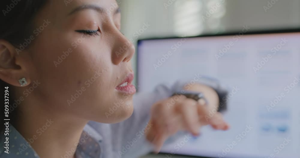 Video „Asia people young lady remote workforce work on leave day got ...