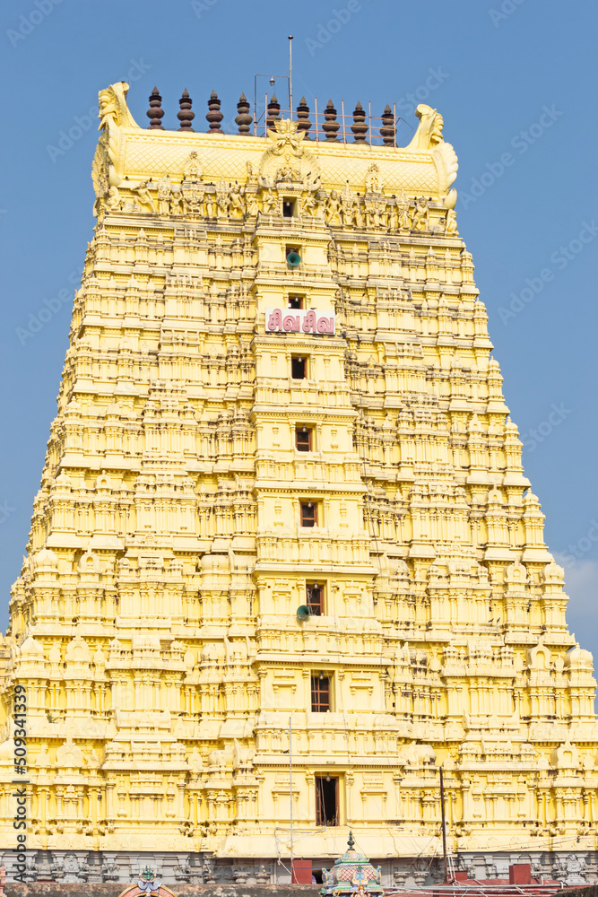 East Gopuram of Rameswaram Temple dedicated to Lord Shiva and built ...