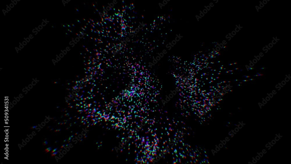 Particles cloud. Animation of 4k 60 Fps Motion background. Isolated on ...