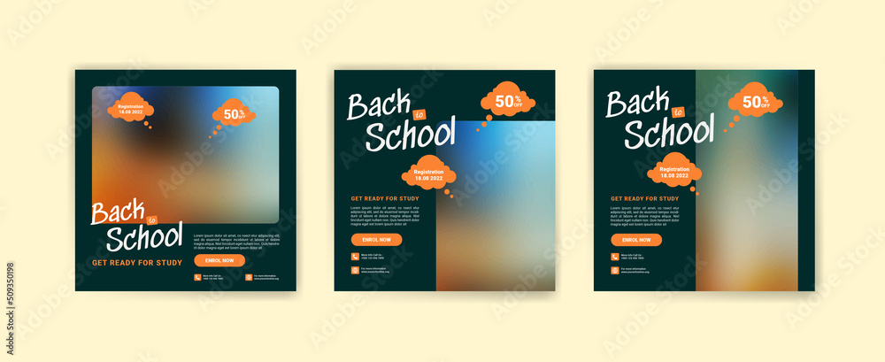 Social media post template for back to school and school admissions ...