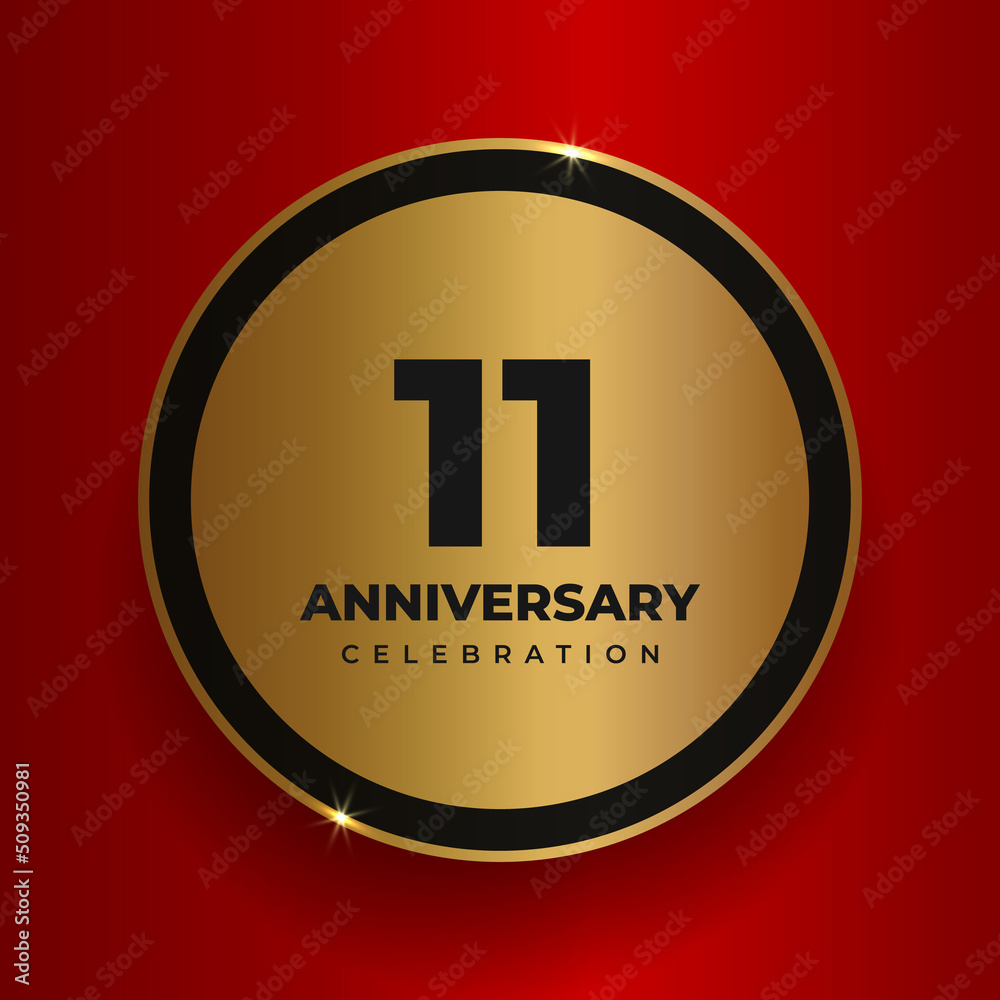 11 years anniversary celebration background. Celebrating 11th ...