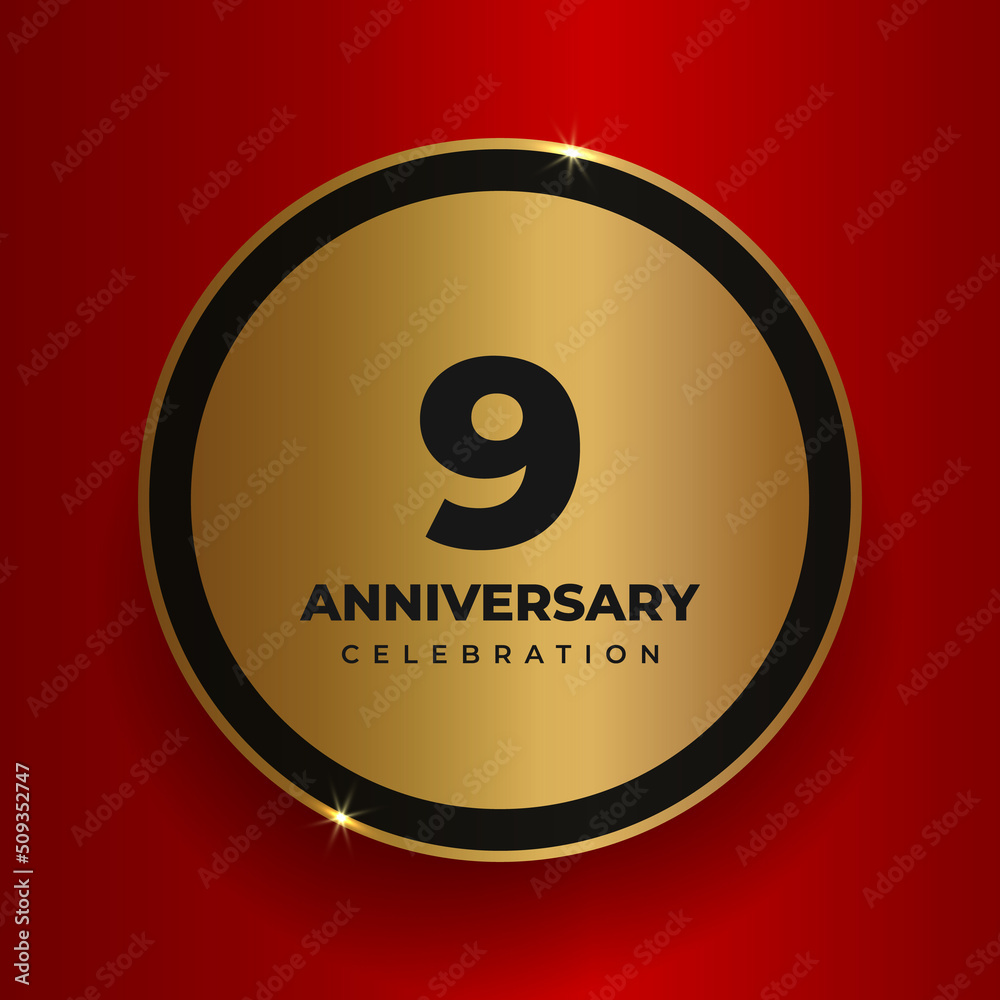 9 years anniversary celebration background. Celebrating 9th anniversary ...
